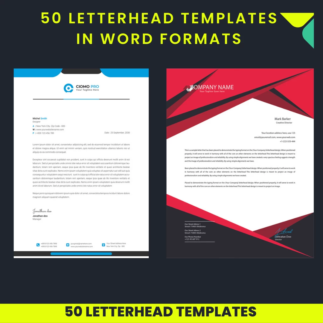 Letterhead Design Format