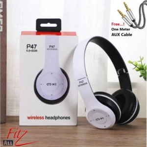 Buy P47 Wireless Bluetooth Stereo Headphone - White