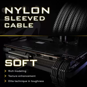 Buy 30cm Professional Braided 24Pin GPU Extension Cables for Wat