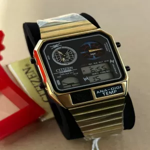 Buy Gold Mens Citizen Ana -Digi Temp Watch
