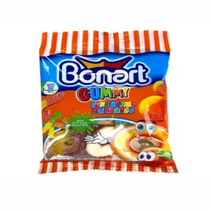 Buy Bonart Gummy Sour Worms & Peach Jelly Candy 80g