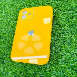 Buy Yellow Iphone 12 New Glass Back Cover For Iphone 12
