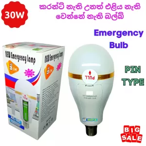 Buy White 30W Smart LED White Emergency Rechargeable Bulb Lamp L