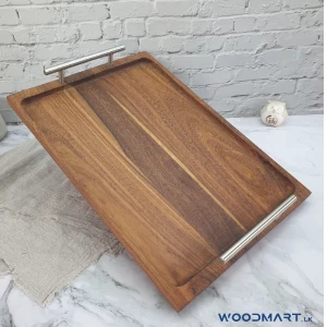 Buy Wooden Serving Tray with Handles Nadun wood Tray