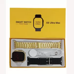 Buy Gold X8 Ultra Max Smartwatch Golden Edition With Extra Strap