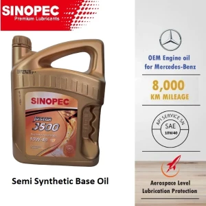 Buy SINOPEC 10W-40 Semi-Synthetic Petrol Engine Oil 4 Liter
