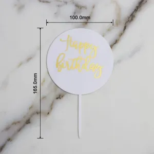 Buy Acrylic Happy Birthday Cake Topper