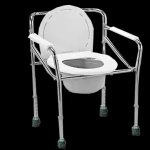 Buy Commode Chair Stainless Steel, Without Wheel (Foldable) heigh