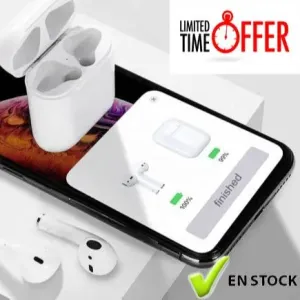 Buy White Wireless Bluetooth Earphone Headset - Full Set with Bo