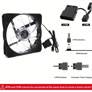 Buy LED White LED 120mm Fan PC 12CM Casing