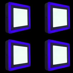 Buy White 12w Two Color LED Blue Panel Light for Surface (Square