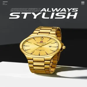 Buy Gold Mens And Boys Gold Naviforce 9214 Watch