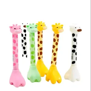 Buy 6 Pieces Giraffe Gel Pen Set/ Stand Type / Gel Pens