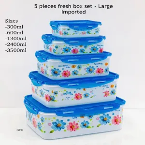 Buy Blue Protect Fresh Box Airtight Food Container 5 Pieces Set