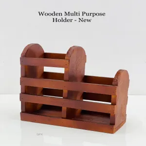 Buy Brown Wooden Multi Purpose Holder Your Organizational Soluti