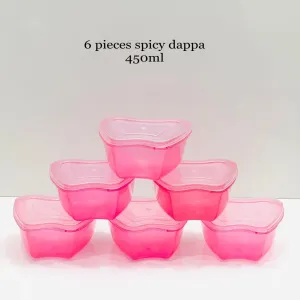 Buy Pink Apple Design Container Set 6 Pieces 450ml Premium Quali