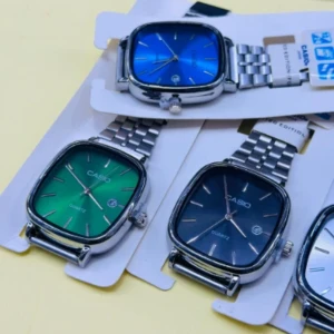 Buy Casio luxury brand square clock for men analog Quartz