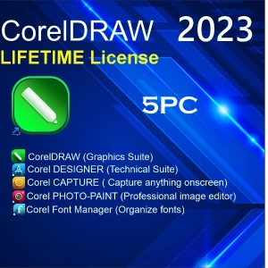 Buy CorelDraw Graphics Suite 2023 Genuine LIFE-TIME 5PC