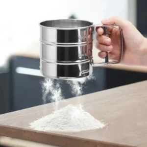 Buy Stainless steel semi-automatic hand-held flour sieve
