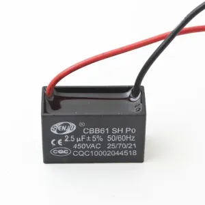 Buy Black Stand Wall Fan 2 Wire Capacitor 2.5uF